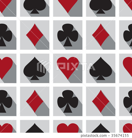 Playing card seamless pattern - Stock Illustration [35674155] - PIXTA