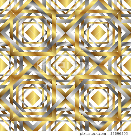 Seamless overlapping elements geometric pattern - Stock Illustration ...