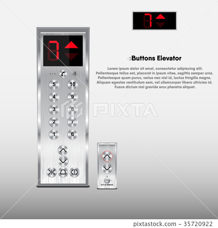 Buttons and display modern design for elevator - Stock Illustration ...