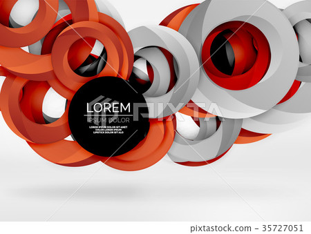 Modern 3d ring vector abstract background - Stock Illustration ...