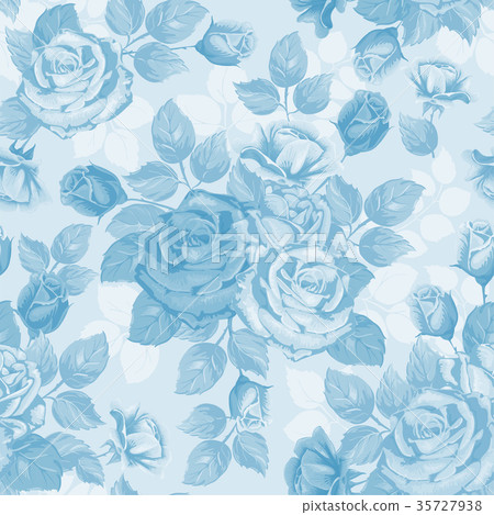 Rose. Seamless background. - Stock Illustration [35727938] - PIXTA