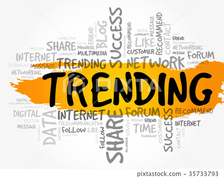 Trending word cloud - Stock Illustration [35733793] - PIXTA