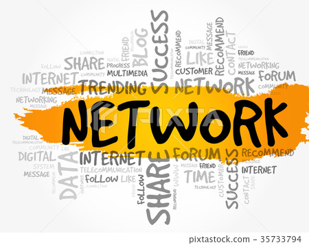 Network word cloud - Stock Illustration [35733794] - PIXTA