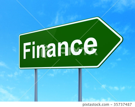 Business concept: Finance on road sign background - Stock Illustration ...