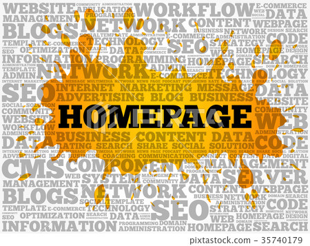 Homepage word cloud collage - Stock Illustration [35740179] - PIXTA
