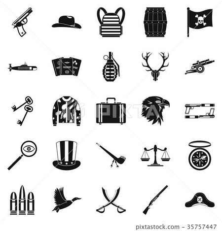 Slug icons set, simple style - Stock Illustration [35757447] - PIXTA