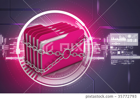 folder locked by chains - Stock Illustration [35772793] - PIXTA