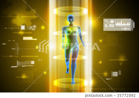 Female human body charging - Stock Illustration [35772892] - PIXTA