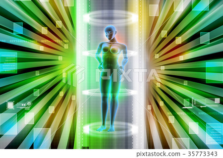 Female human body charging - Stock Illustration [35773343] - PIXTA
