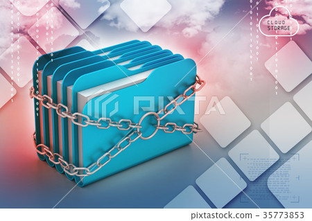 folder locked by chains-插圖素材 [35773853] - PIXTA圖庫