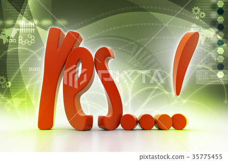 Yes, concept of success - Stock Illustration [35775455] - PIXTA