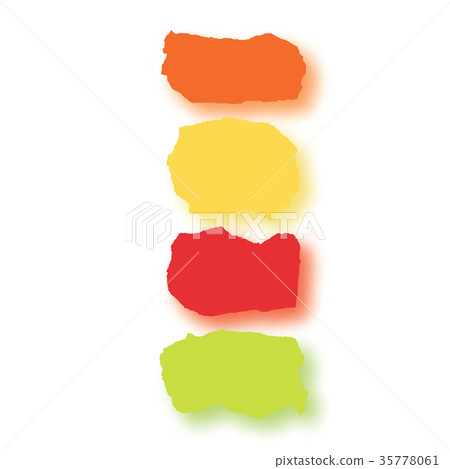 Rip papercolorful banner set. Vector illustration - Stock Illustration ...