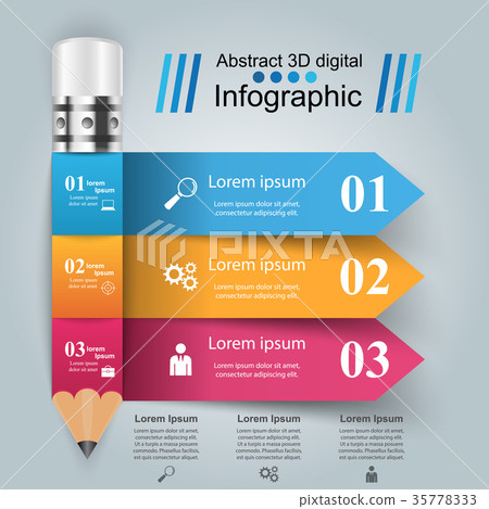 Business Infographics. Pencil icon. - Stock Illustration [35778333] - PIXTA