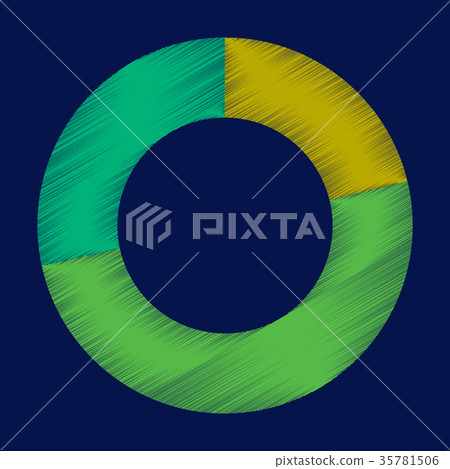 flat shading style icon Pie chart - Stock Illustration [35781506] - PIXTA