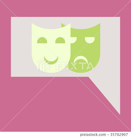 Vector illustration of flat icon film mask - Stock Illustration ...