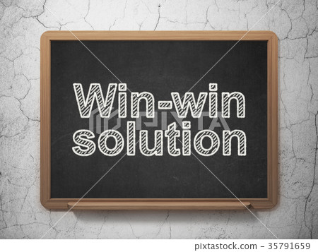 Finance concept: Win-win Solution on chalkboard - Stock Illustration ...