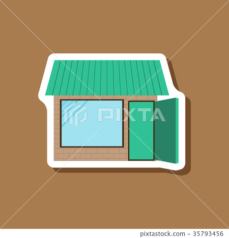 paper sticker on stylish background shop - Stock Illustration [35793456 ...