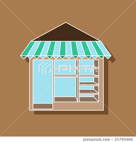 paper sticker on stylish background shop - Stock Illustration [35793460 ...