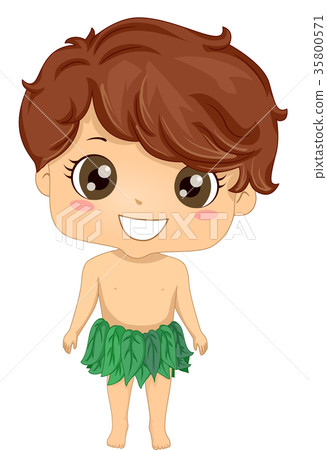 Boy Adam Costume - Stock Illustration [35800571] - PIXTA