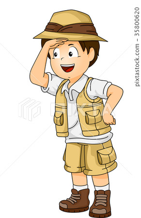 Kid Explorer Look - Stock Illustration [35800620] - PIXTA