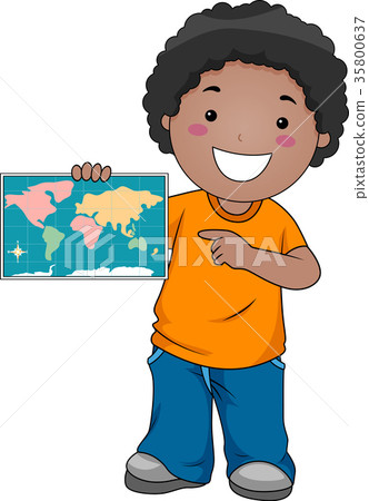Geography Boy World Map - Stock Illustration [35800637] - PIXTA