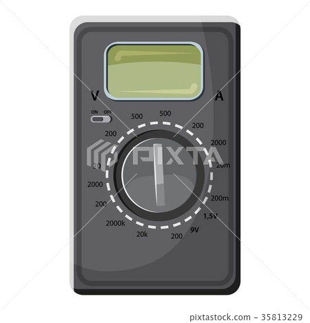 Multimeter, voltmeter icon, cartoon style - Stock Illustration ...