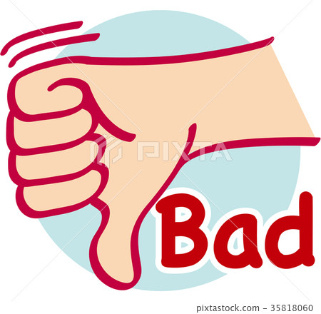 Hand Sign _ Finger Letter _ Bad - Stock Illustration [35818060] - PIXTA