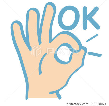 Hand Sign _ Finger Letter _ OK - Stock Illustration [35818071] - PIXTA