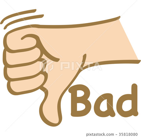 Hand Sign _ Finger Letter _ Bad - Stock Illustration [35818080] - PIXTA