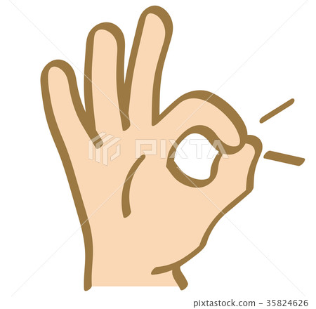 Hand Sign _ Finger Letter _ OK - Stock Illustration [35824626] - PIXTA
