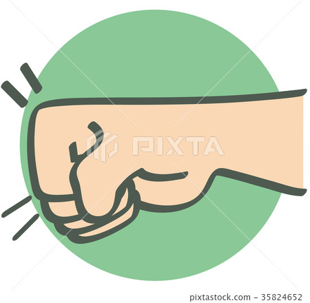 Hand Signs_Fingerprints_Punch - Stock Illustration [35824652] - PIXTA