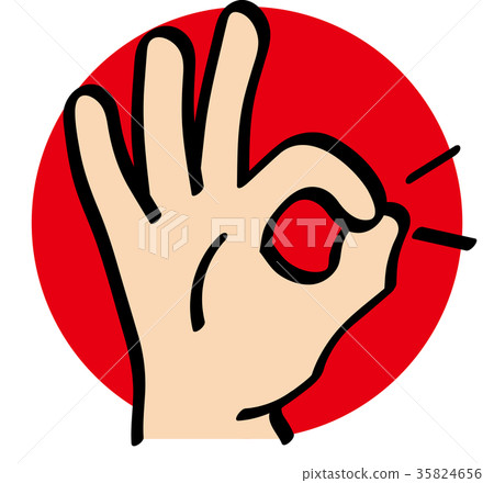 Hand Sign _ Finger Letter _ OK - Stock Illustration [35824656] - PIXTA