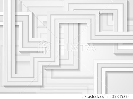 White tech abstract geometric background - Stock Illustration [35835834 ...