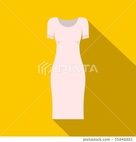 White dress icon, flat style - Stock Illustration [35848881] - PIXTA