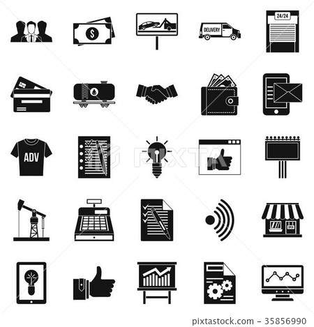 Spending icons set, simple style - Stock Illustration [35856990] - PIXTA
