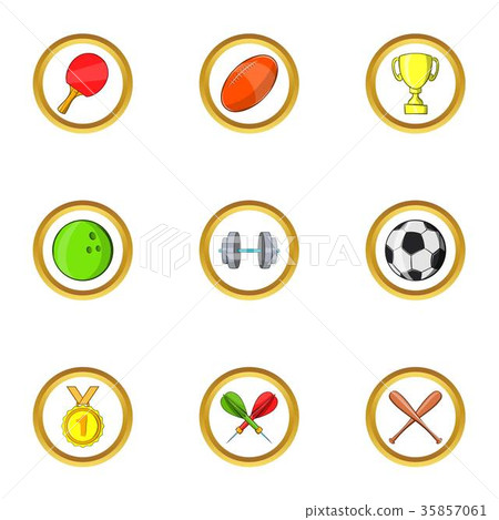 Sport icon set, cartoon style - Stock Illustration [35857061] - PIXTA