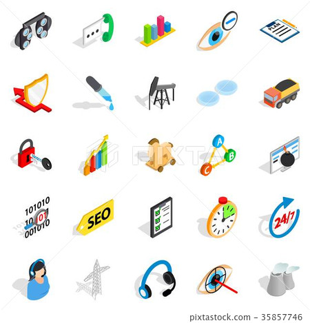 Future icons set, isometric style - Stock Illustration [35857746] - PIXTA