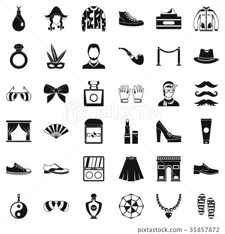 Vogue icons set, simple style - Stock Illustration [35857872] - PIXTA