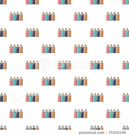 Colored pencils pattern seamless - Stock Illustration [35858246] - PIXTA