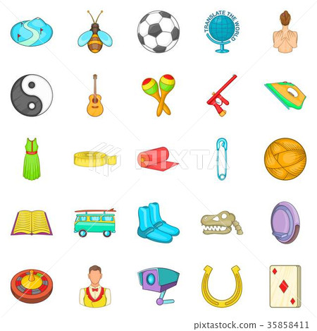 Card game icons set, cartoon style - Stock Illustration [35858411] - PIXTA