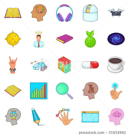 Human mind icons set, cartoon style - Stock Illustration [35858992] - PIXTA