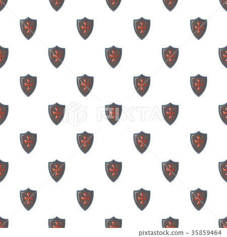 Red cross classic shield pattern seamless - Stock Illustration ...