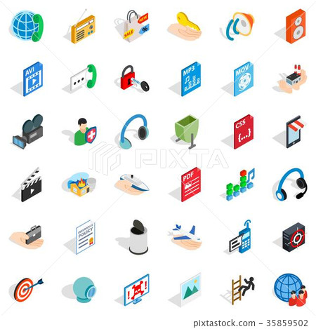 Web site icons set, isometric style - Stock Illustration [35859502] - PIXTA