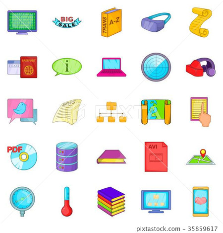 Info icons set, cartoon style - Stock Illustration [35859617] - PIXTA