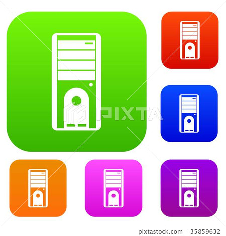 Computer system unit set collection-插圖素材 [35859632] - PIXTA圖庫