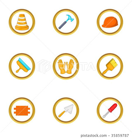 Repair tools icons set, cartoon style - Stock Illustration [35859787 ...
