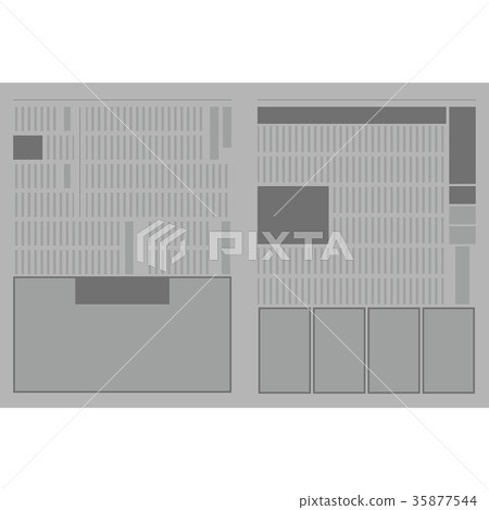 Unfolded newspaper - Stock Illustration [35877544] - PIXTA