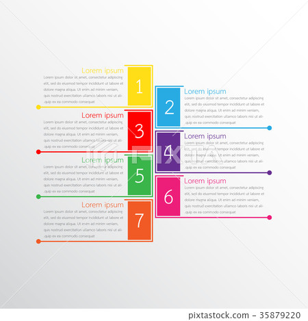 The infographic details for the report. 7 topic. - Stock Illustration ...