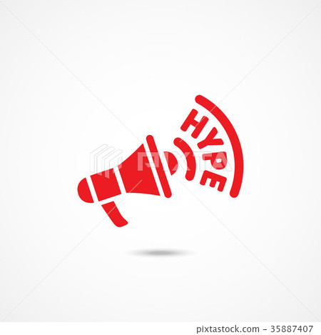 Hype icon. Flat vector illustration on white-插圖素材 [35887407] - PIXTA圖庫