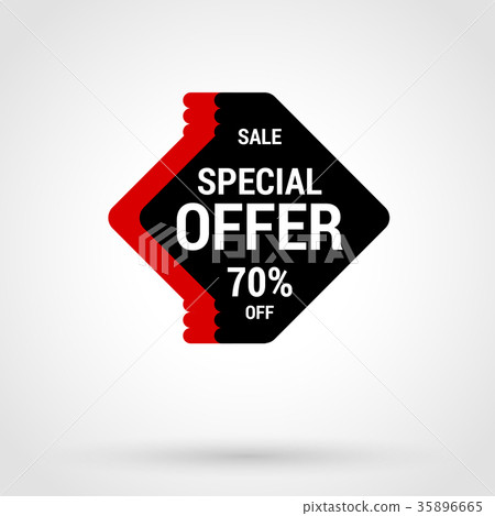 Sale sticker with hand drawn elements in red and - Stock Illustration ...